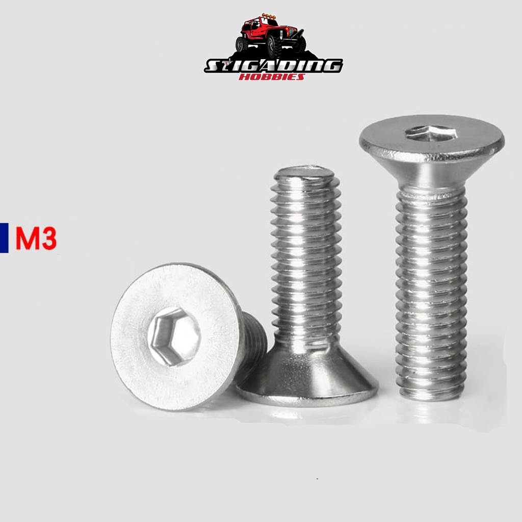 Jual BAUT INNER HEX COUNTERSUNK M3 STAINLESS STEEL 304 | Shopee Indonesia
