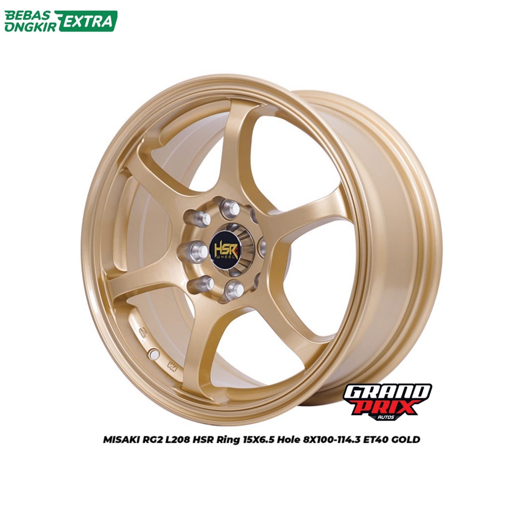 Jual Velg Mobil Racing Murah R15 HSR MISAKI RG2 L208 Warna GOLD Buat ...