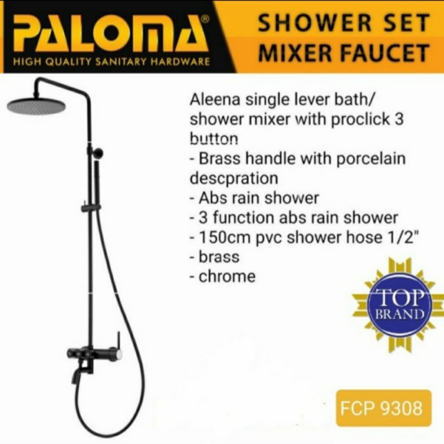 Jual PALOMA FCP 9308 SHOWER SET PANAS DINGIN WITH PROCLICK 3 BOTTONS ...