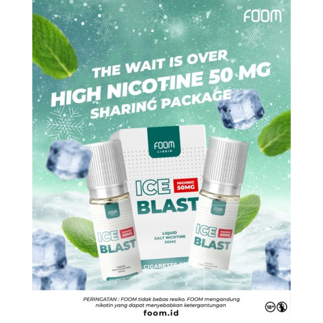 Jual Liquid Foom Ice blast 50MG - 15ML - Foom iceblast | Shopee Indonesia