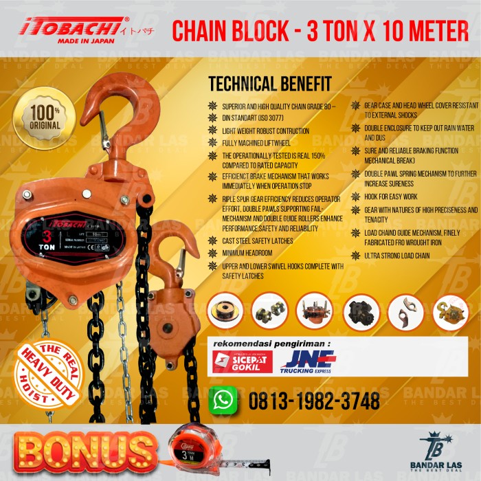 Jual Blockchain- Chain Block 3 Ton 10M Itobachi New Model Free Bonus ...