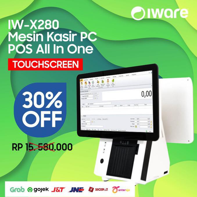 Jual MESIN KASIR PC POS ALL IN ONE TOUCHSCREEN IWARE X280 | Shopee Indonesia