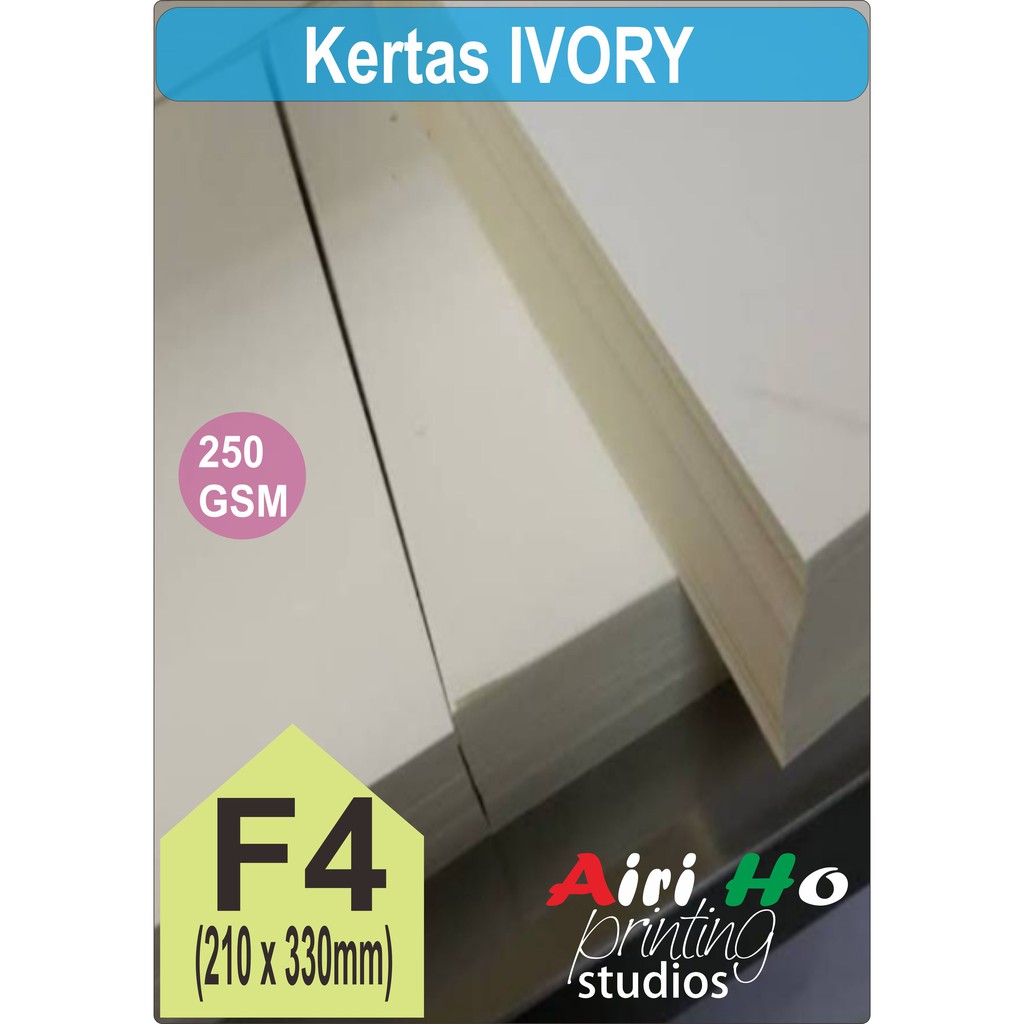 Jual Kertas Ivory 50 Lembar / Undangan / Poster / Kartu Nama 210 GSM F4 ...