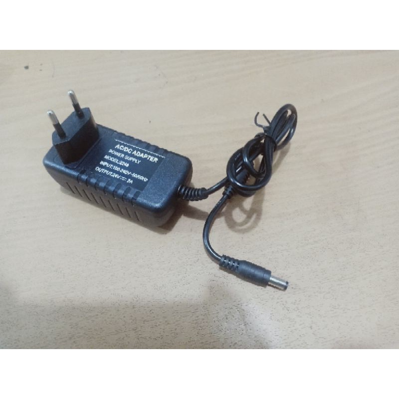Jual adaptor 24v 2a Jack 5.5mm 2.1mm mist maker 2 ampere 24 volt led strip lampu charger ...