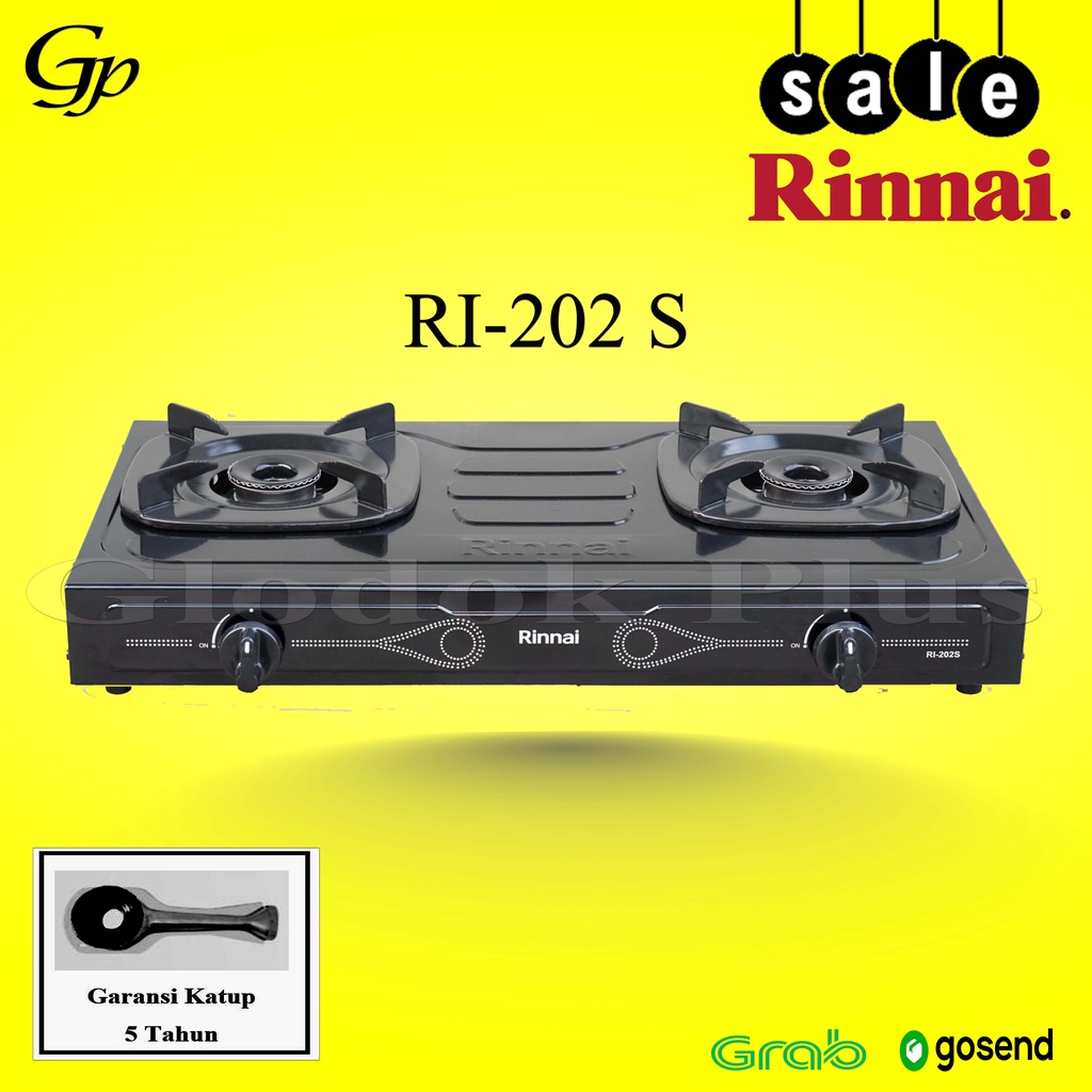 Jual Rinnai RI 202S Kompor Gas 2 Tungku api Teflon ri 202 s rinai ...