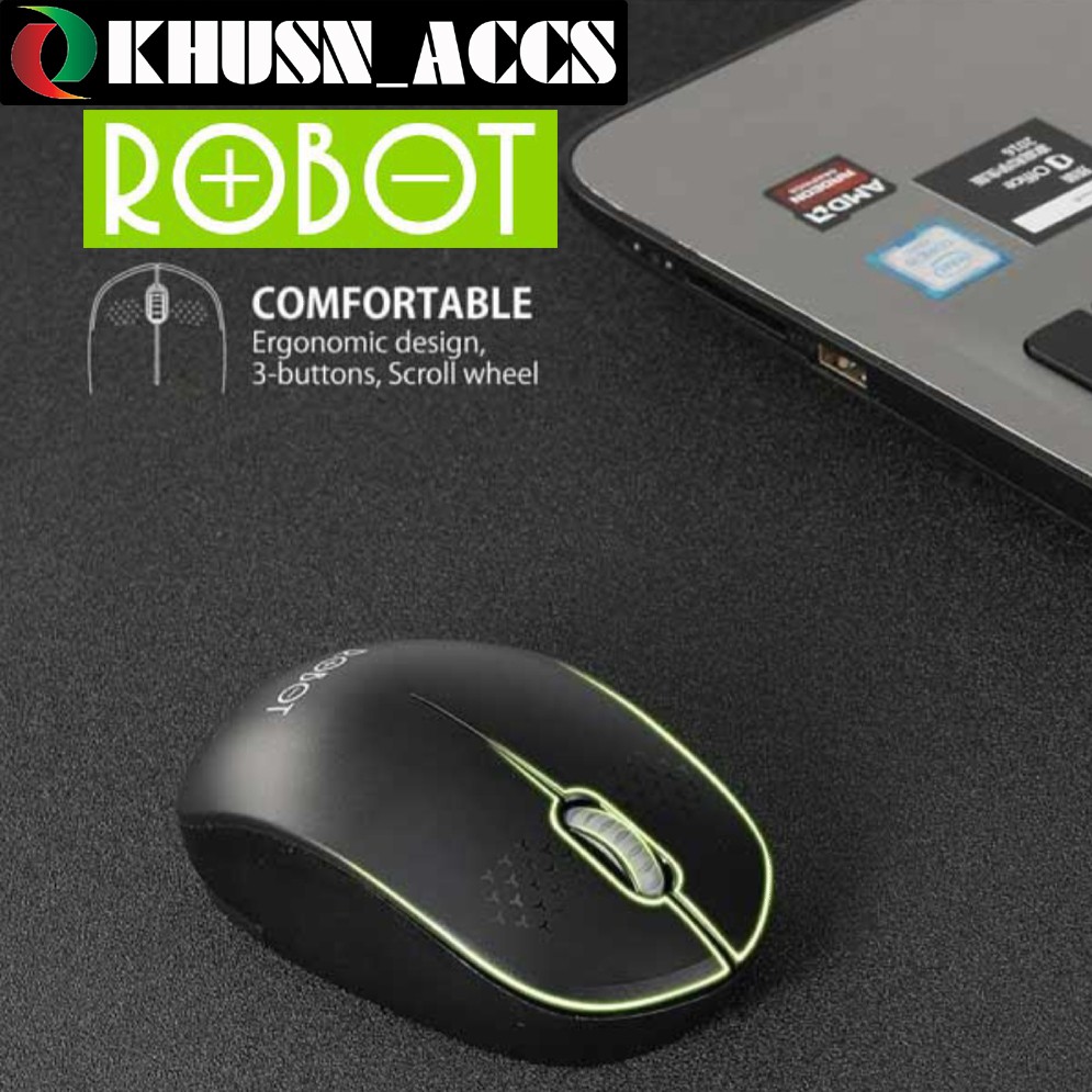 Jual Mouse Wireless Robot M210 2.4G Optical USB Mouse | Shopee Indonesia
