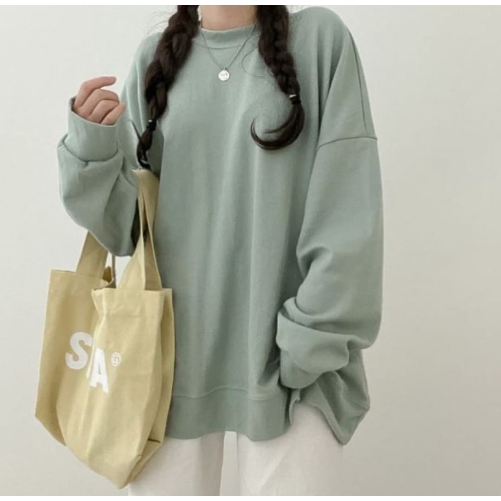 Jual XXL SWEATER WANITA OVERSIZE - BASICLY SWEATER CREWNECK WANITA BIG ... Jual XXL SWEATER WANITA OVERSIZE - BASICLY SWEATER CREWNECK WANITA BIG ...