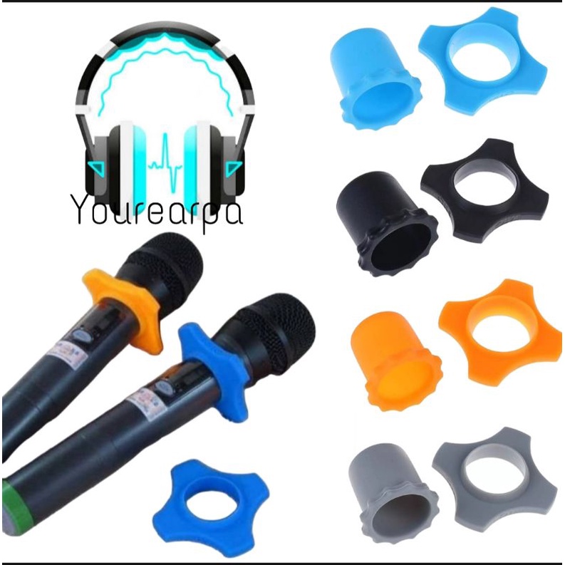 Jual Set Ring Mic Holder Mikrofon Wireless / Gelang Mic Cover Silikon ...