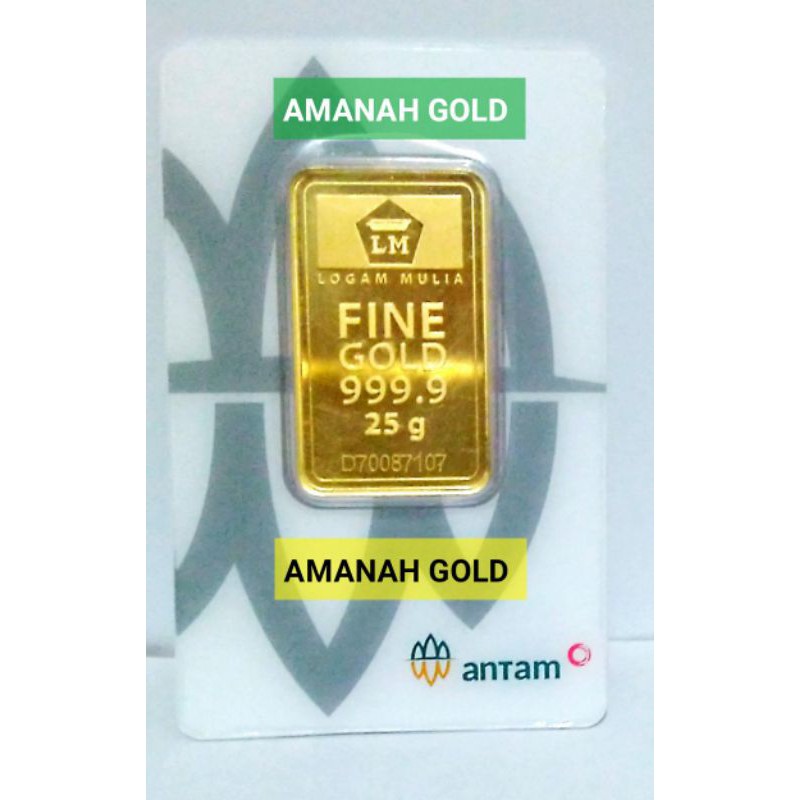 Jual Emas Antam 25 Gram / Logam Mulia 25 Gram / CERTIEYE2020 | Shopee ...