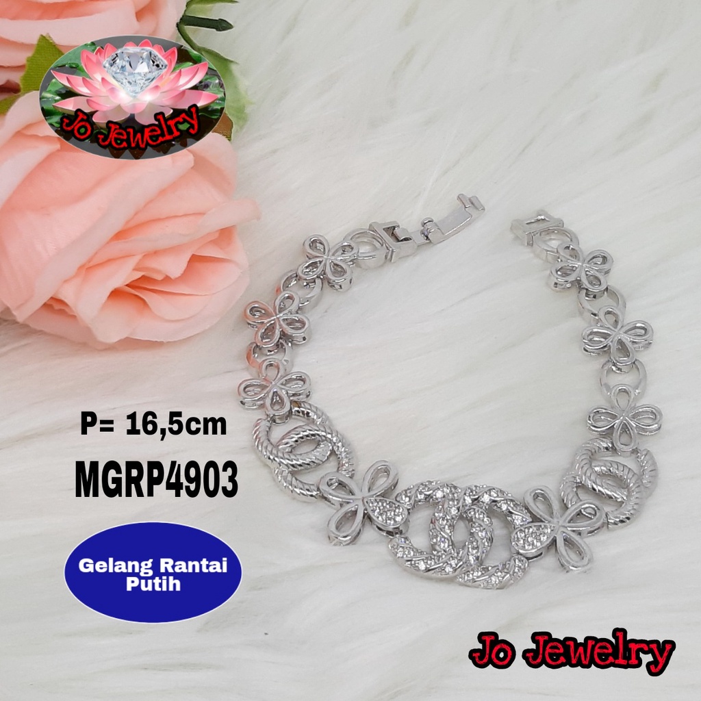 Jual Gelang rantai xuping chanel bunga warna putih | Shopee Indonesia