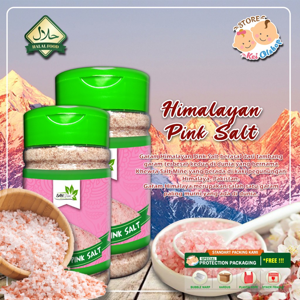 Jual SAN Food Himalayan Pink Salt 120 gr | Shopee Indonesia