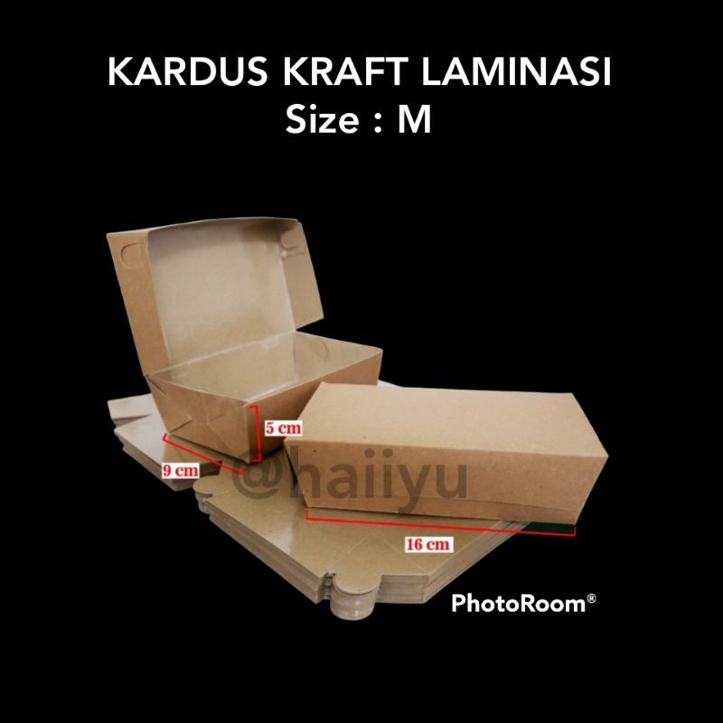 Jual Kardus Kraft M laminasi kardus craft coklat ayam geprek | Shopee ...