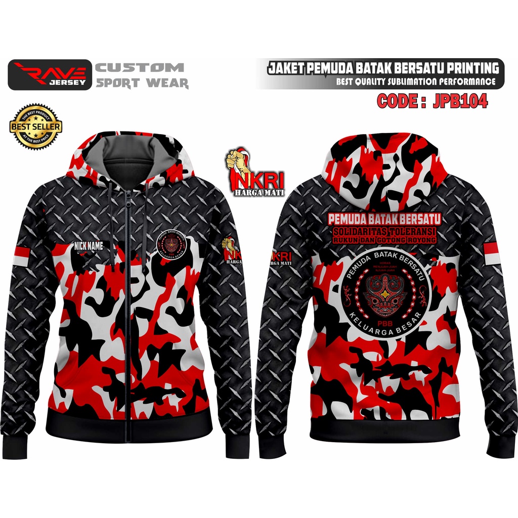 Jual JAKET PEMUDA BATAK BERSATU PBB BATAK FULL PRINTING SUBLIMATION ...
