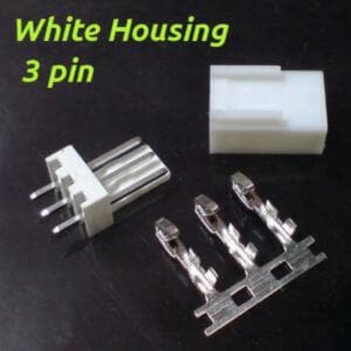 Jual Konektor White Housing 3 Pin Socket soket Connector 3Pin | Shopee ...