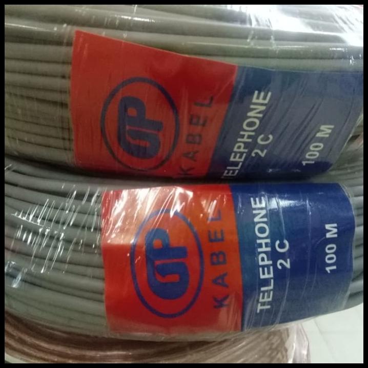 Jual Kabel Telfon Telpon Telepon Gp Isi 2 @100Meter | Shopee Indonesia