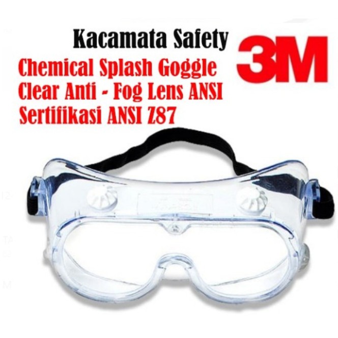 Jual KACAMATA SAFETY ANTI FOG ORIGINAL 3M KACAMATA LAB 3M GOGGLE SAFETY ...