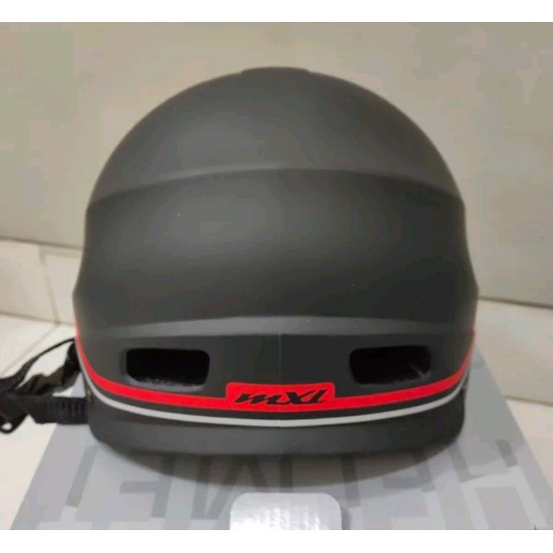Jual helm sepeda batok MXL 106 HItam dop garis Merah putih | Shopee ...