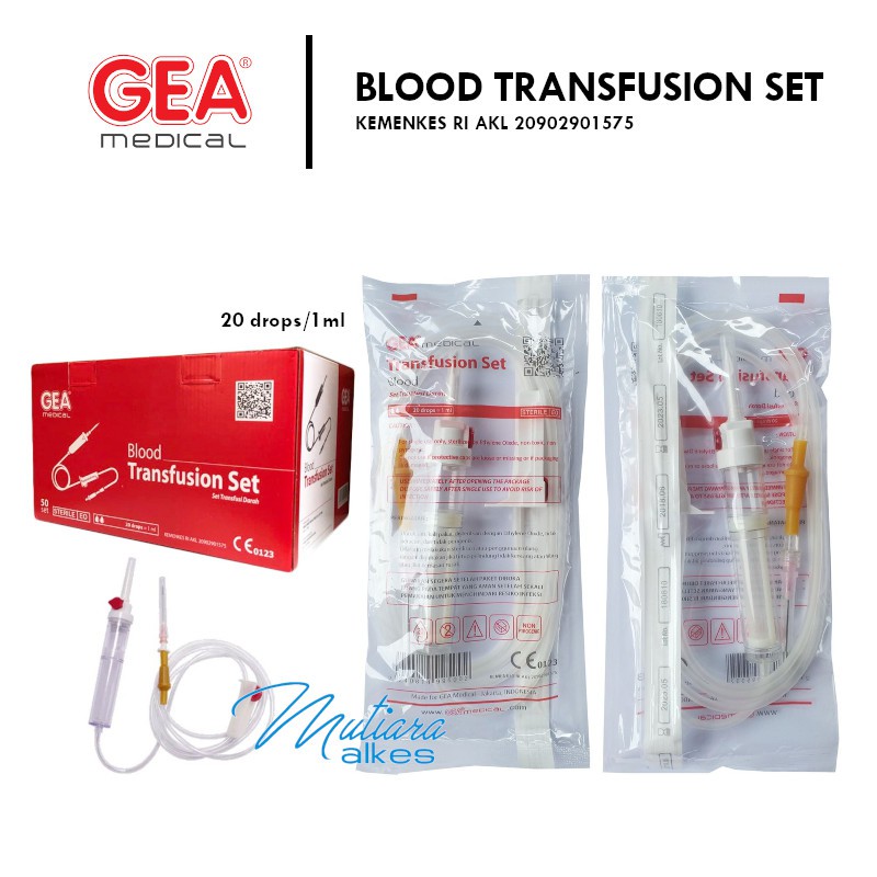 Jual (MUTIARA ALKES) ECERAN - Blood Transfusion Set GEA - Blood Set ...