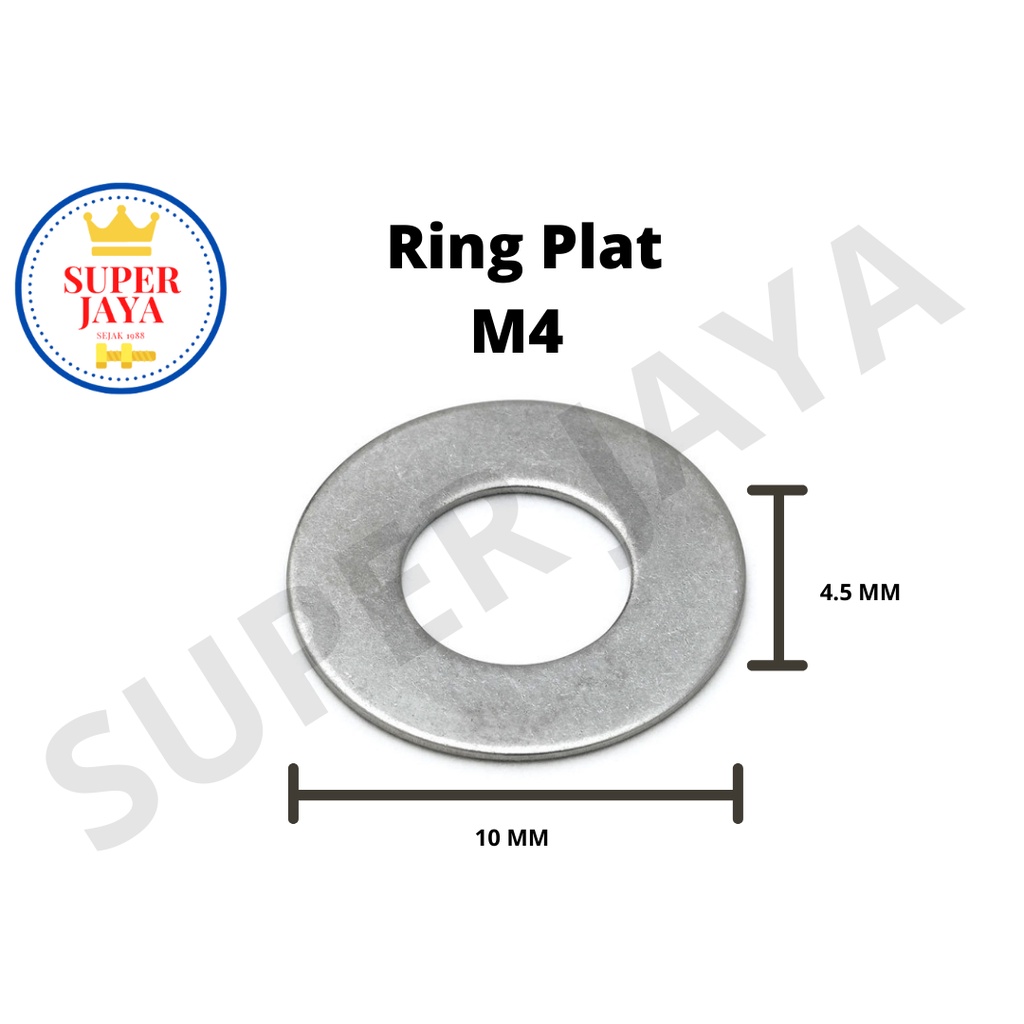 Jual Ring plat ring bulat M4 - 10 PCS | Shopee Indonesia