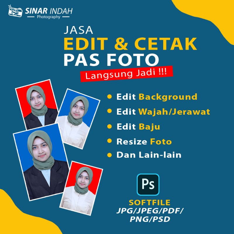 Jual Edit Pas Foto / edit baju jas / edit background /edit wajah ...