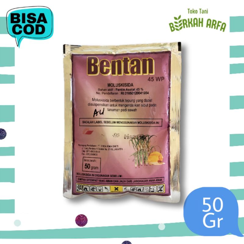 Jual BENTAN 45WP moluskisida 50 Gram Racun Keong | Shopee Indonesia