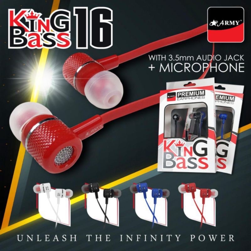 Jual Headset Army KingBass Handsfree Hansfree Handset Army King Bass ...