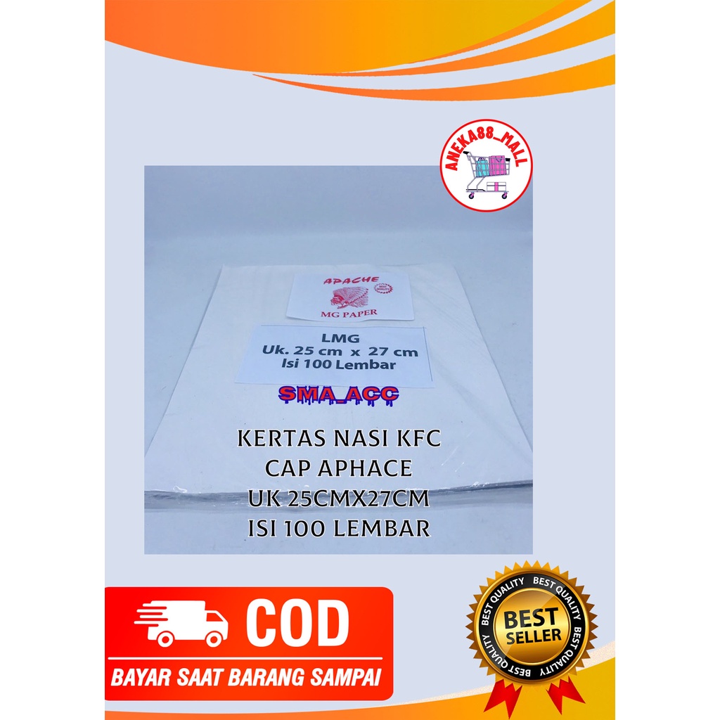 Jual KERTAS NASI KFC WARNA PUTIH ANTI LENGKET | Shopee Indonesia