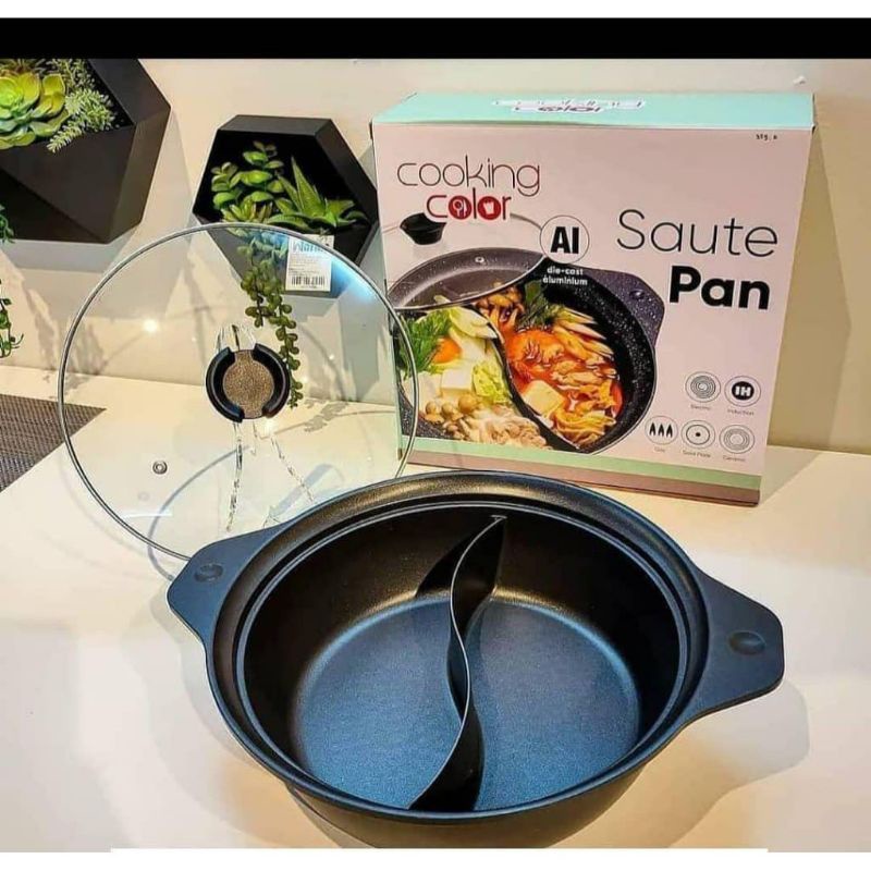 Jual panci hotpot shuki Shabu cooking color anti bocor dan lengket ...