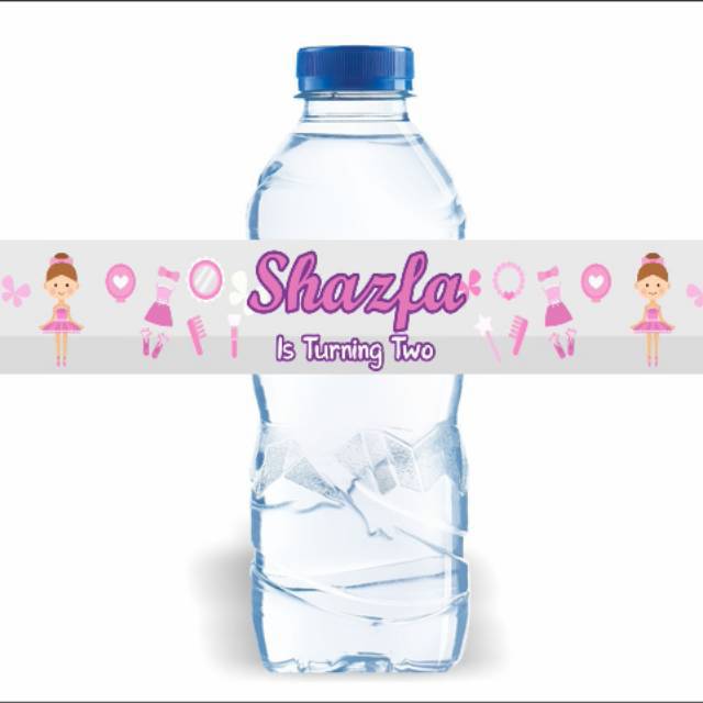 Jual Label sticker botol air mineral 330ml label sticker ultah | Shopee ...