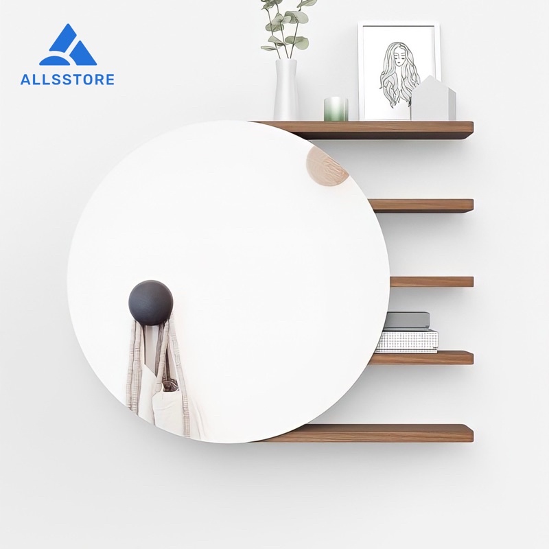 Jual Cermin Bulat Dinding Aesthetic / kaca dinding aesthetic / kaca ...