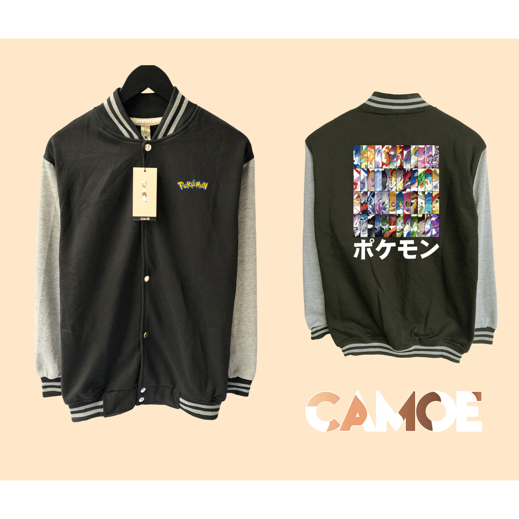 Jual Jaket Baseball Varsity Pokemon All Legendary Japan | Shopee Indonesia