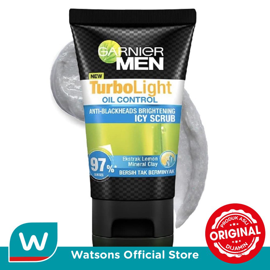 Jual Garnier Men Oil Control Icy Scrub Facial Foam Cleanser 100 ml ...