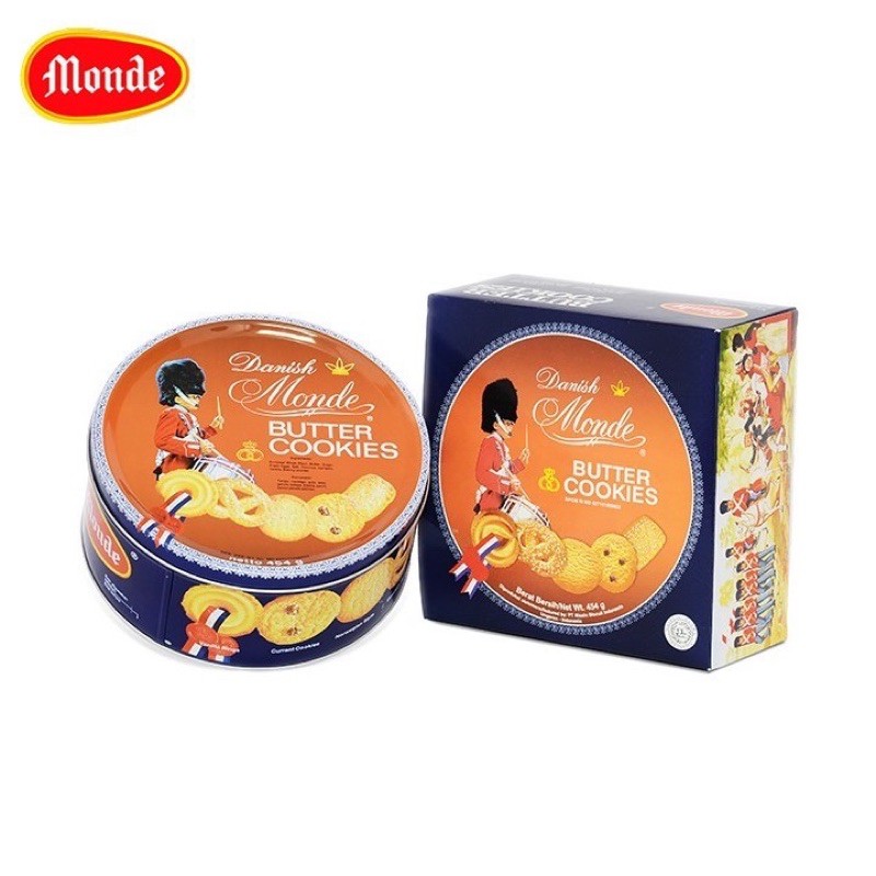 Jual MONDE DANISH BUTTER COOKIES KALENG KECIL 454 Gr 454Gr Gram ...
