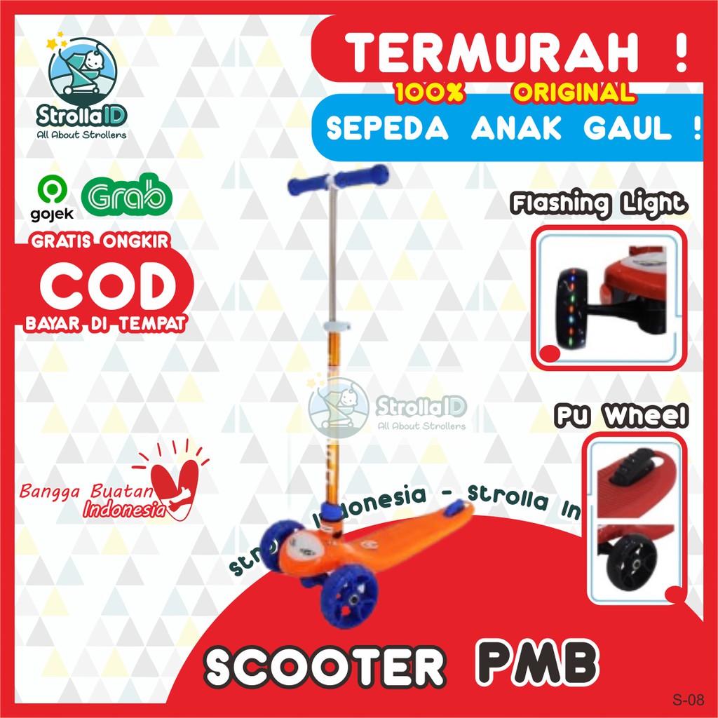 Jual Scooter PMB IORA S-08 TRICYCLE Stroller Micro Trike Sepeda Murah ...