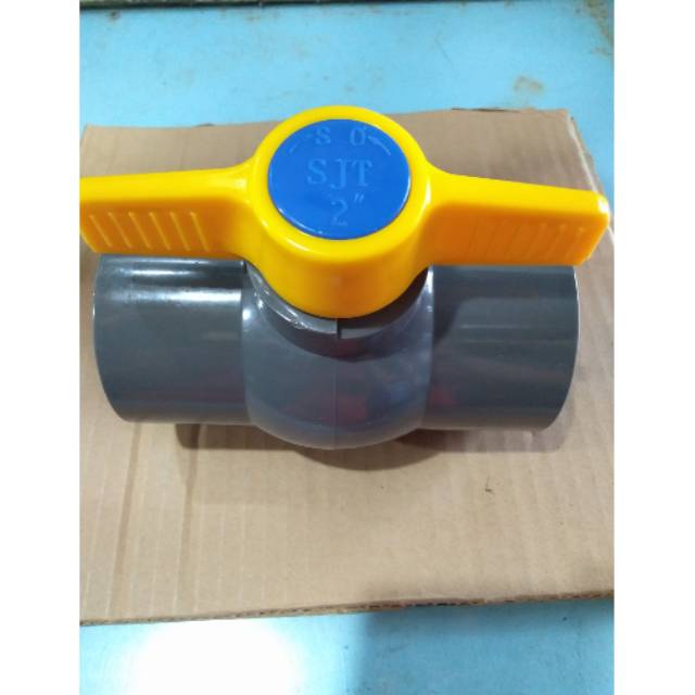 Jual STOP KRAN ENGKOL PVC POLOS 2" PRESSURE BALL VALVE SJT | Shopee Indonesia
