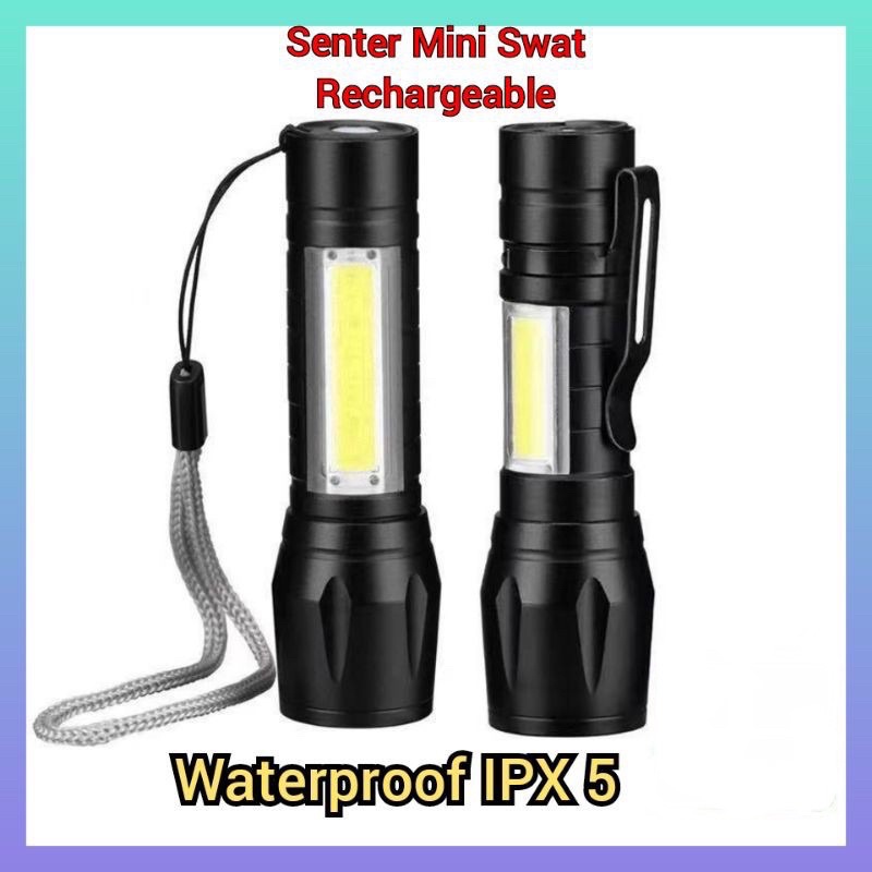 Jual XPE 511 SENTER SWAT MINI LED ZOOM SUPER TERANG SWAT POLICE LIGHT ...