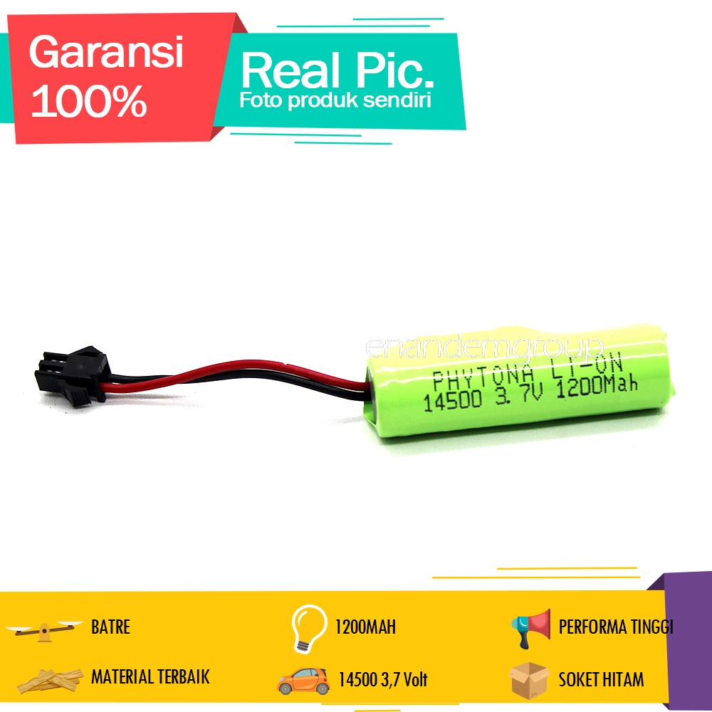 Jual Baterai Batre Charge Remote Control 14500 1200mAh 3,7V (asli ...