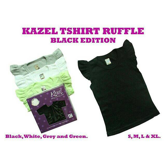 Jual Kazel ruffle black edition isi 4 pcs | Shopee Indonesia
