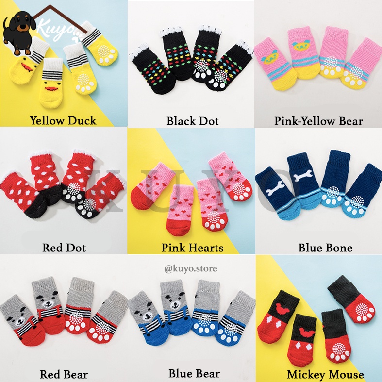 Jual Kaos Kaki Sepatu Anjing Kucing - Pet Dog Cat Socks Shoes Anti Slip ...