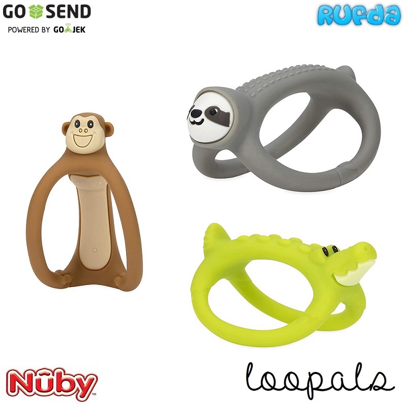 Jual Nuby Loopals Loopy Legs Mainan Gigitan Silicone Mudah Digenggam ...