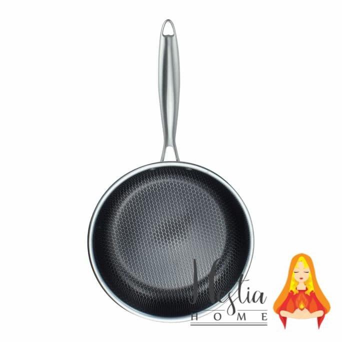 Jual HOME PRO Fry Pan Stainless Steel 24 cm Wajan Anti Lengket Honeycomb | Shopee Indonesia