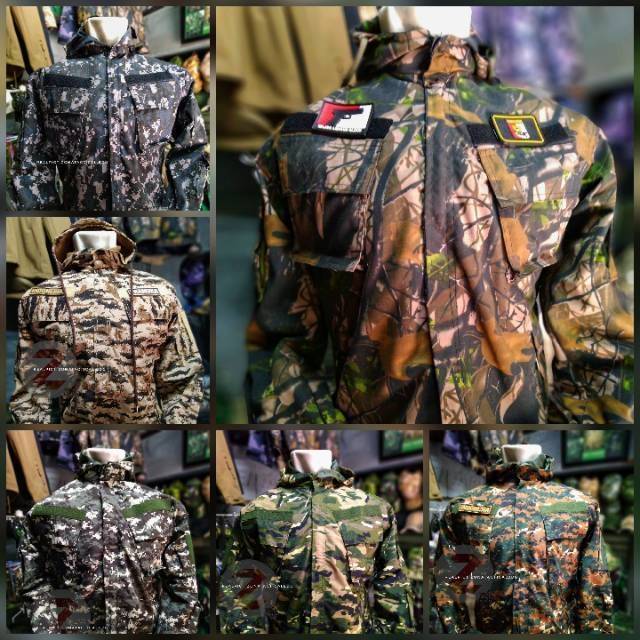 Jual JAKET GUNUNG KAMUFLASE VELCRO jaket tactical armi semi militer ...