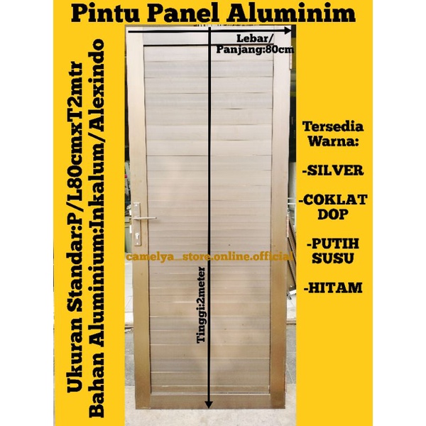 Jual Pintu Panel Aluminium(Uk.Standar P/L80cm x T2mtr) Inkalum/Alexindo ...