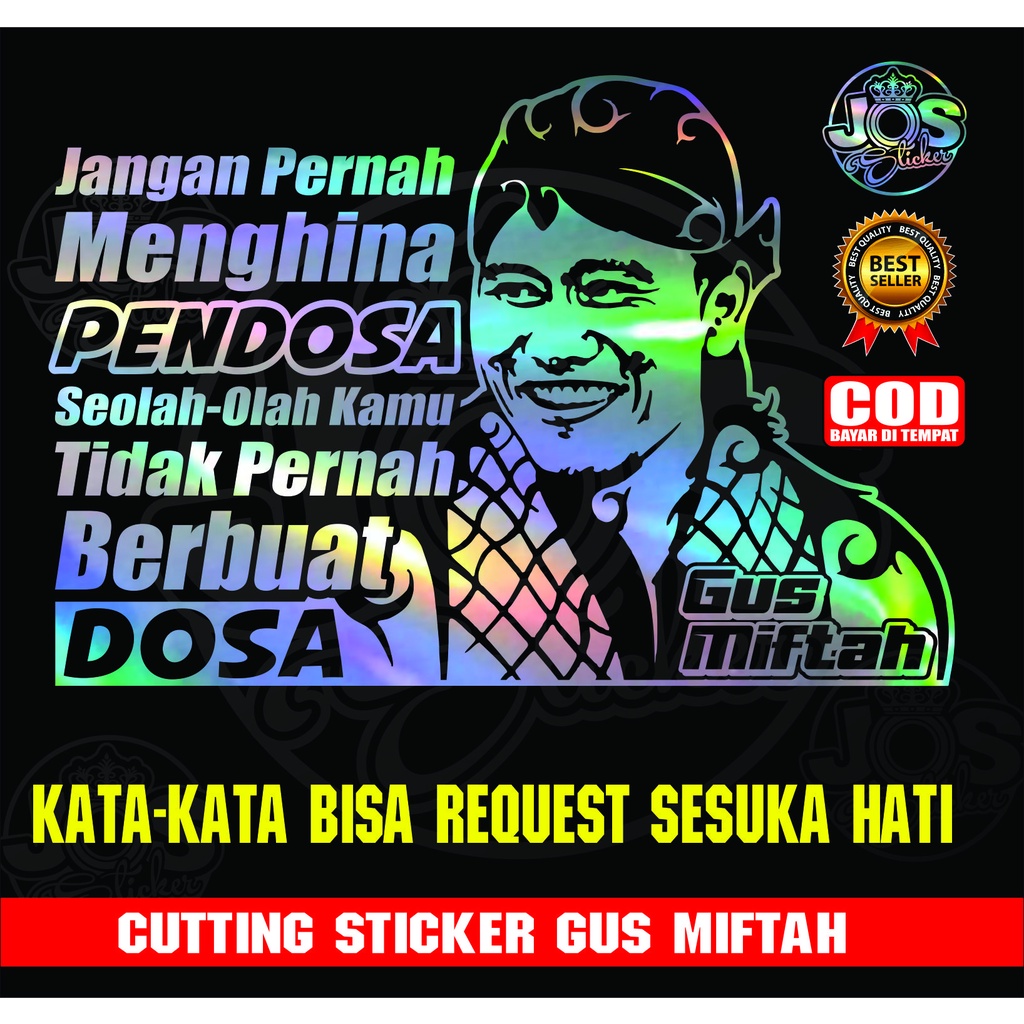Jual Cutting Sticker GUS MIFTAH (bisa rques kata-kata) | Shopee Indonesia