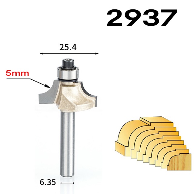 Jual Mata router bits trimmer profil R5 Round Flush Trim HPL Laminate ...