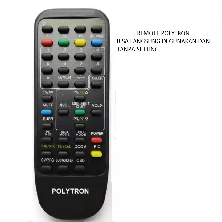 Jual REMOTE TV TABUNG POLYTRON / DIGITEC /MINIMEX | Shopee Indonesia