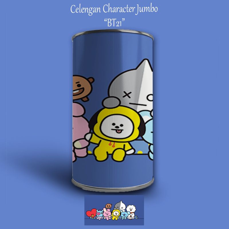 Jual CELENGAN TARGET JUMBO KARAKTER (BTS BT21) ATM MURAH BUKA TUTUP ...
