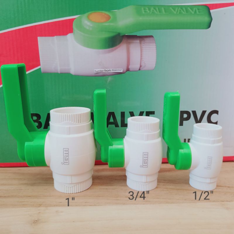 Jual Ball valve 3/4" Jumbo Tebal Putih Stop kran keran 3/4" inch gagang ...