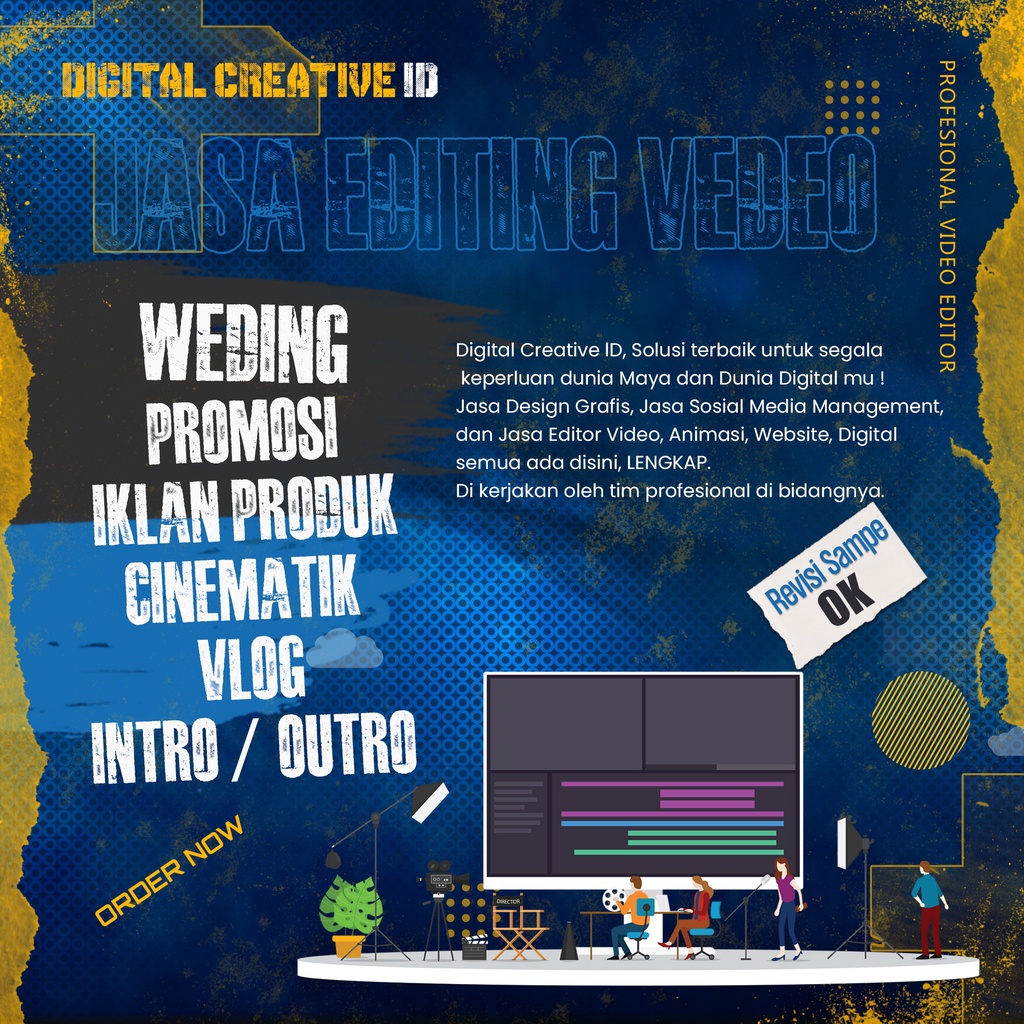 Jual Jasa Editing Video Profesional | YouTube, Cinematic, Vlog & Event – DC ID | Shopee Indonesia