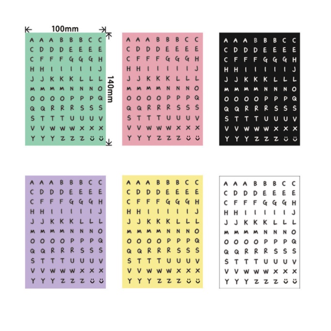 Jual Letter CAPITAL Round Sticker / Sticker Bulat Huruf BESAR | Shopee ...